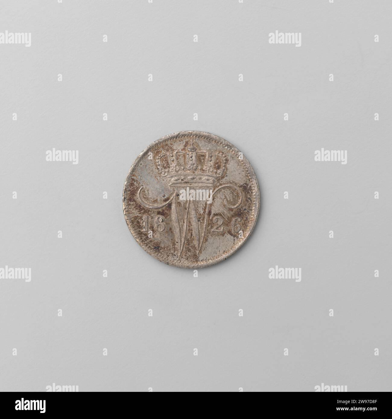 Dutch 10 cents, 1826, Willem I (King of the Netherlands), 1826 coin ...