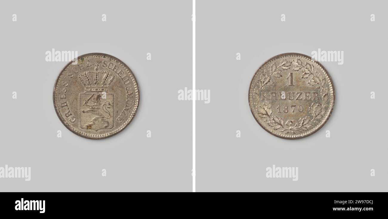 Kreuzer from the Grand Duchy Hessen van Ludwig III, 1870 ,, 1841 coin ...