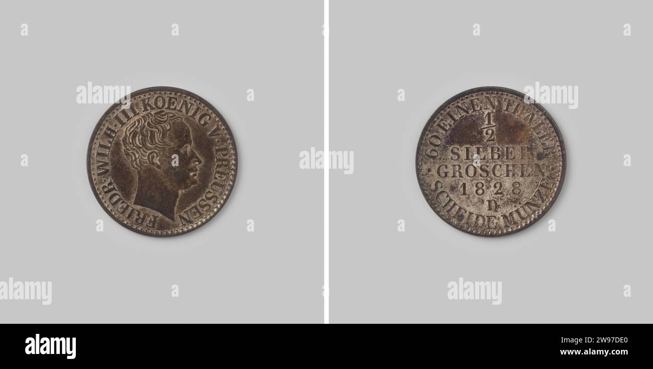 ½ Silbergroschen from Prussia by Friedrich Wilhelm III, 1828 ,, 1828 ...