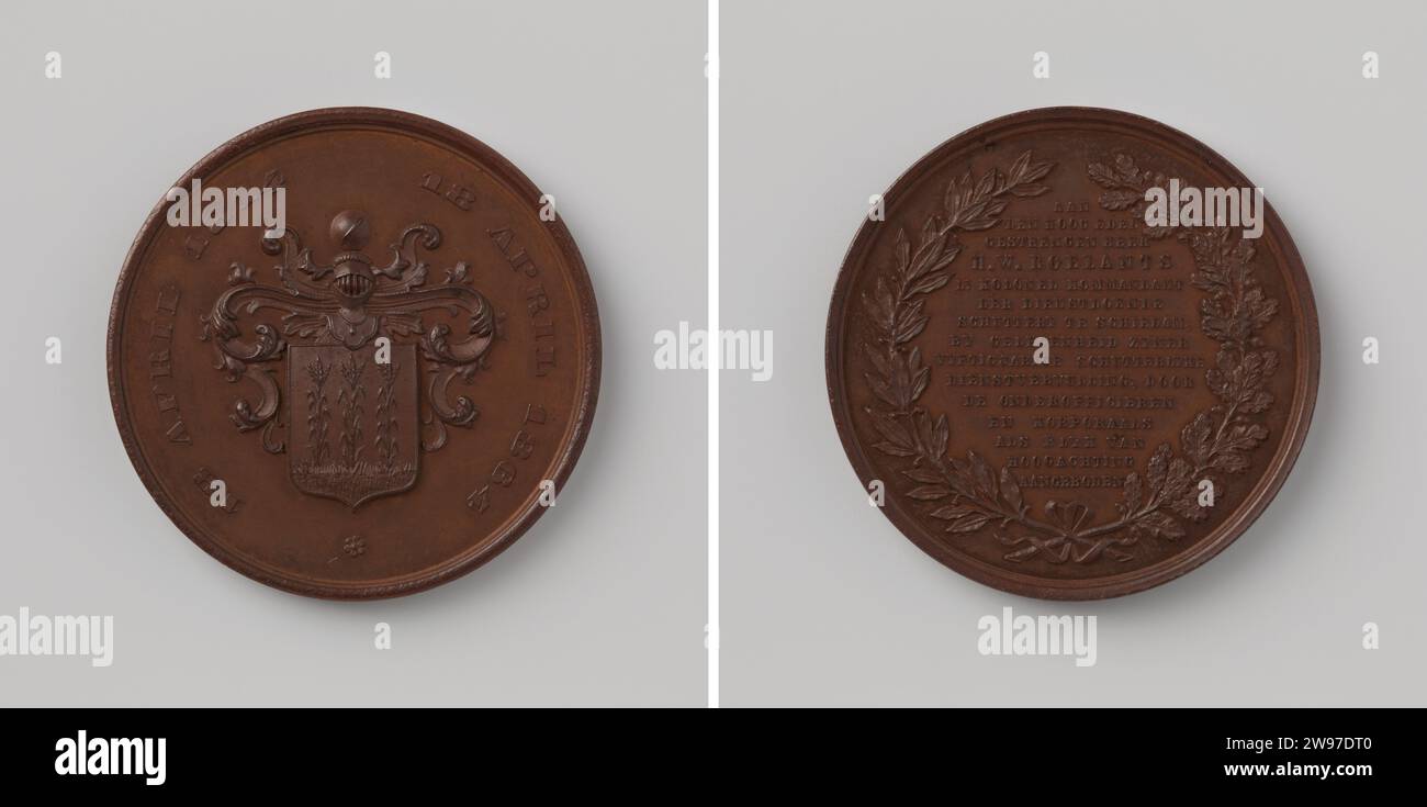 H.W. Roelants, lieutenant colonel of the militia, medal offered by the ...