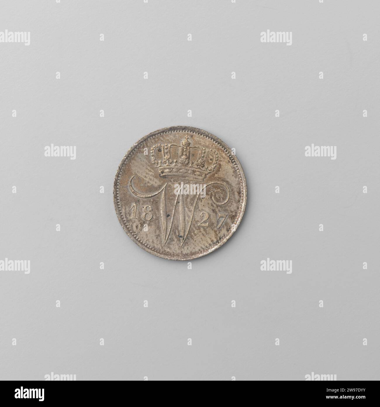 Dutch 10 cents, 1827, Willem I (King of the Netherlands), 1827 coin ...