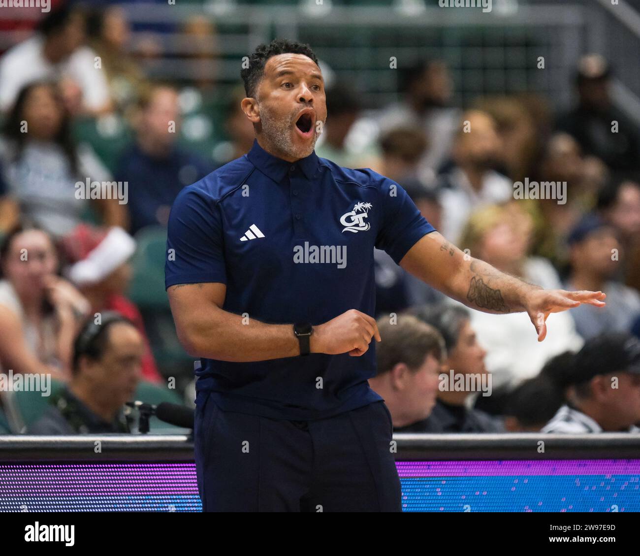 Honolulu, Hawaii, USA. 24th Dec, 2023. Georgia Tech Head Coach Damon ...