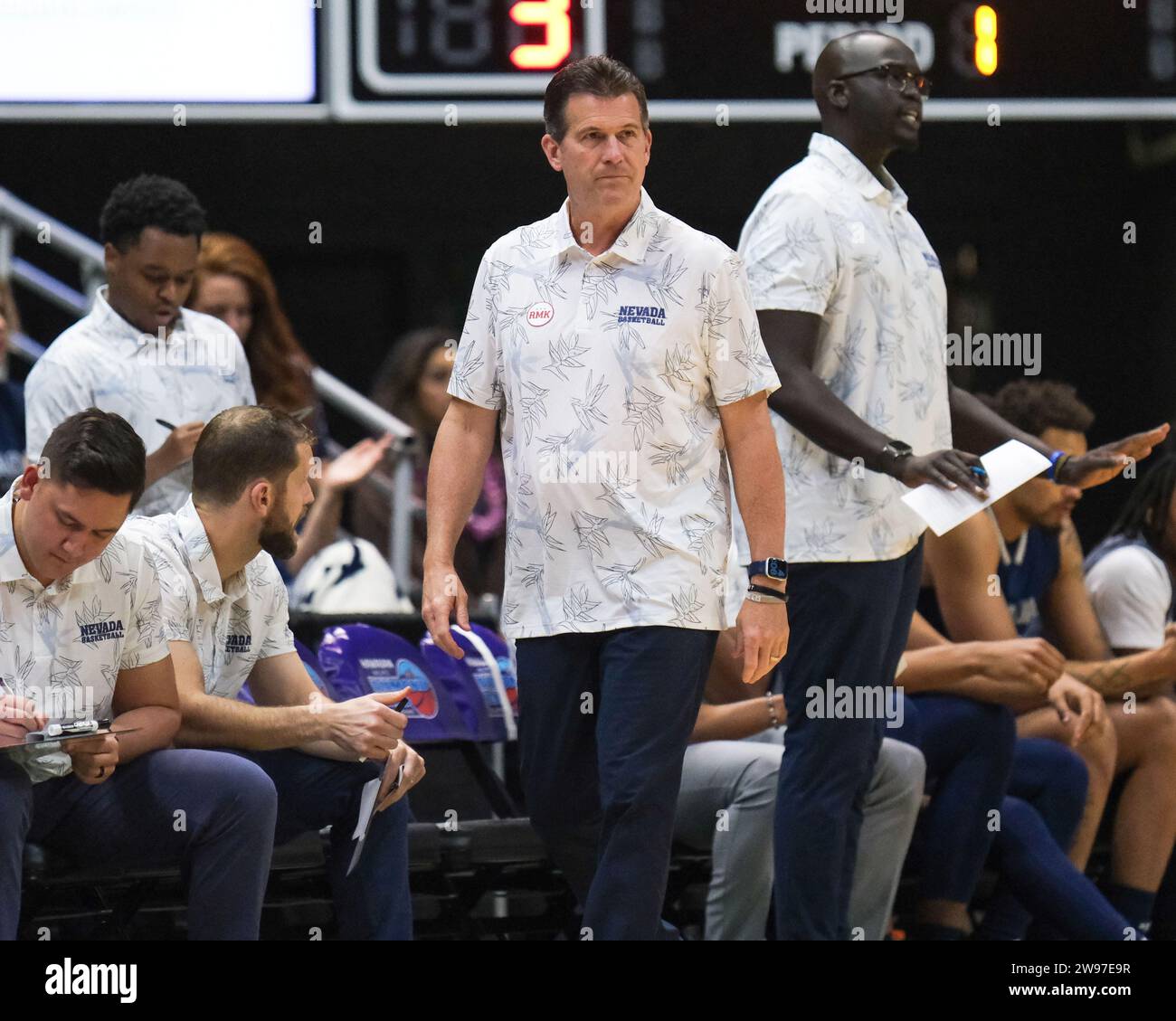 Honolulu, Hawaii, USA. 24th Dec, 2023. Nevada Head Coach Steve Alford ...