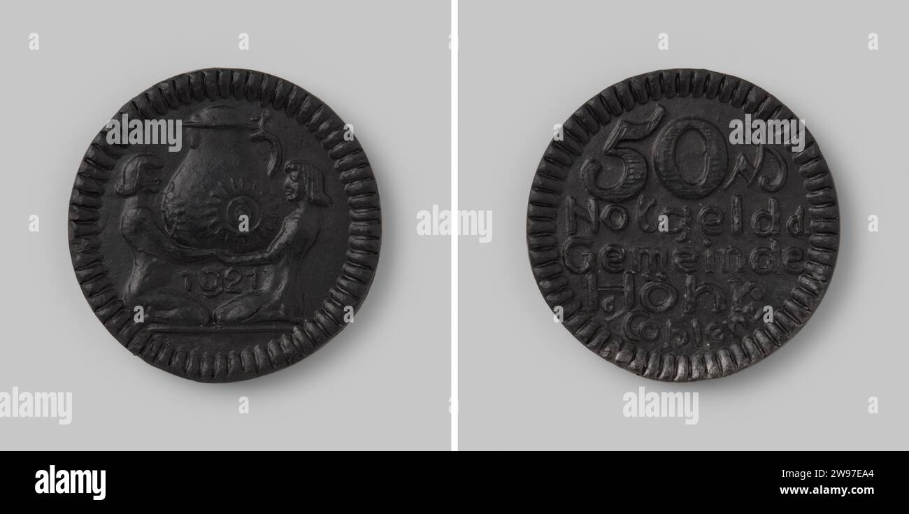 50 Mark Notgeld from Germany, Höhr, Coblenz, 1921, A. Kamp, 1921 coin ...