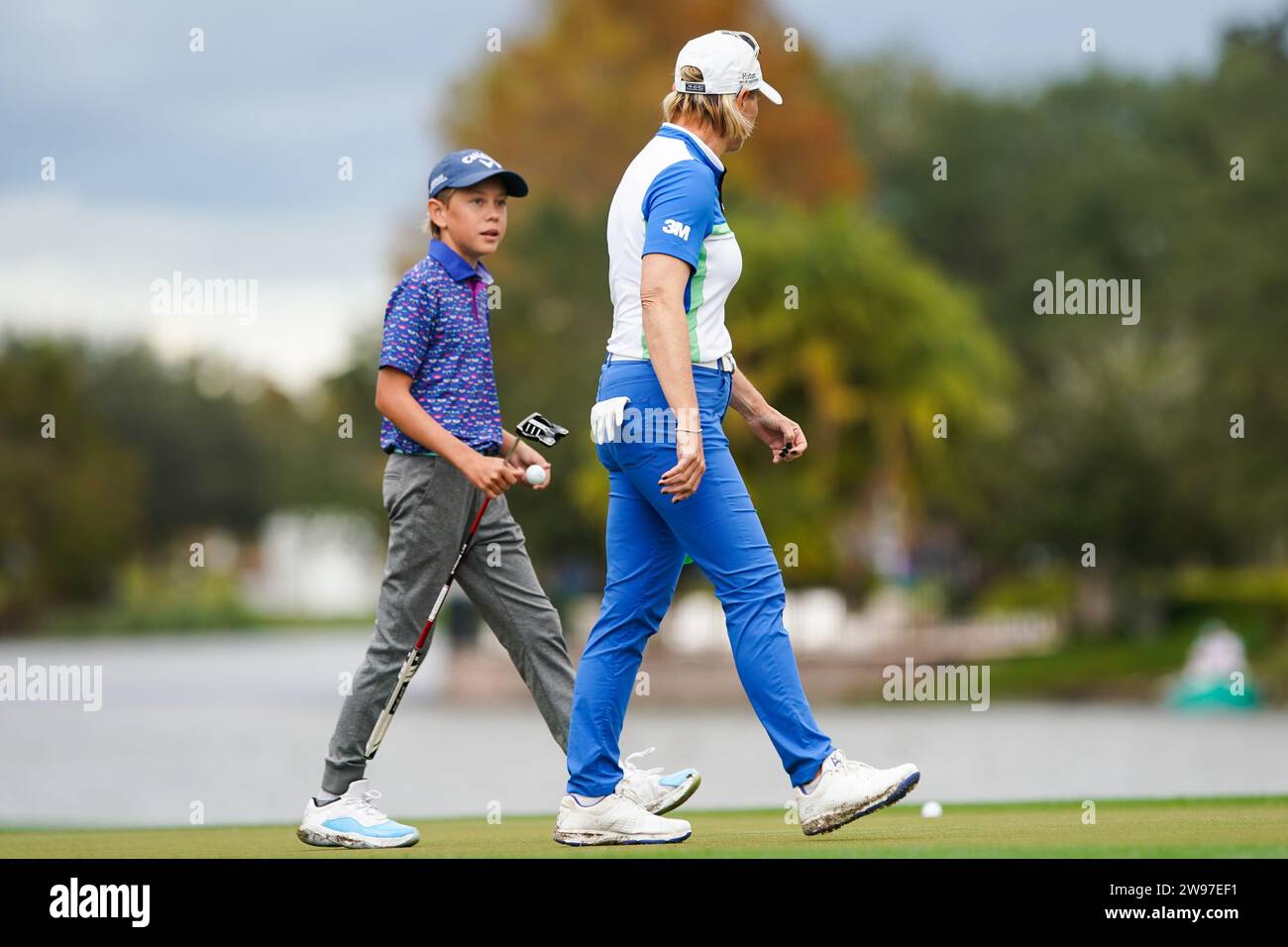Orlando, Florida, USA. 17th Dec, 2023. Annika Sorenstam (R) and her son ...