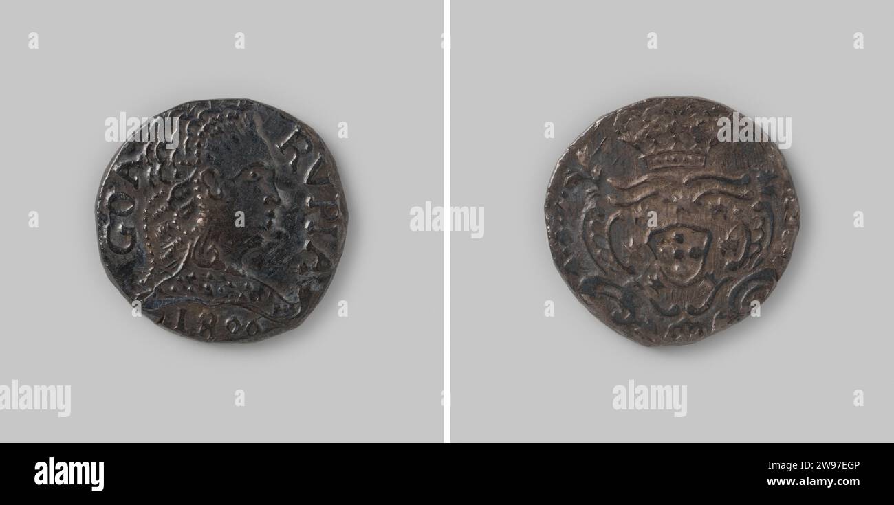 Rupia or 2 Pardaos from Goa, Portuguese India of Queen Maria I, 1800 ...