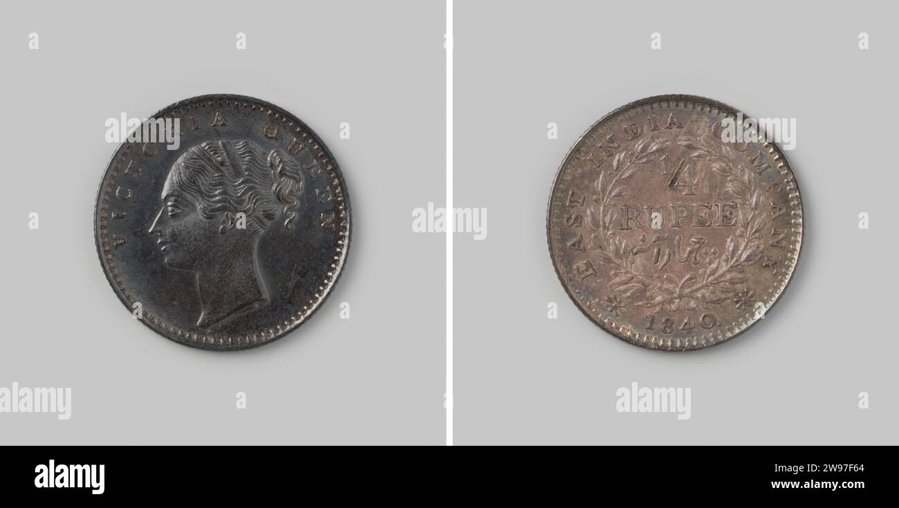 1/4 rupee from India of the English Oostindische Compagnie (EIC) in the ...