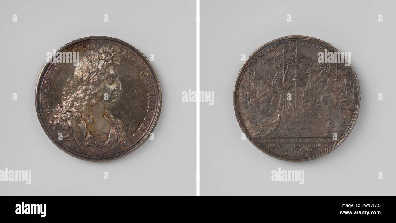 Sea battle at Cape La Hogue, the French defeated by the fleet of ...