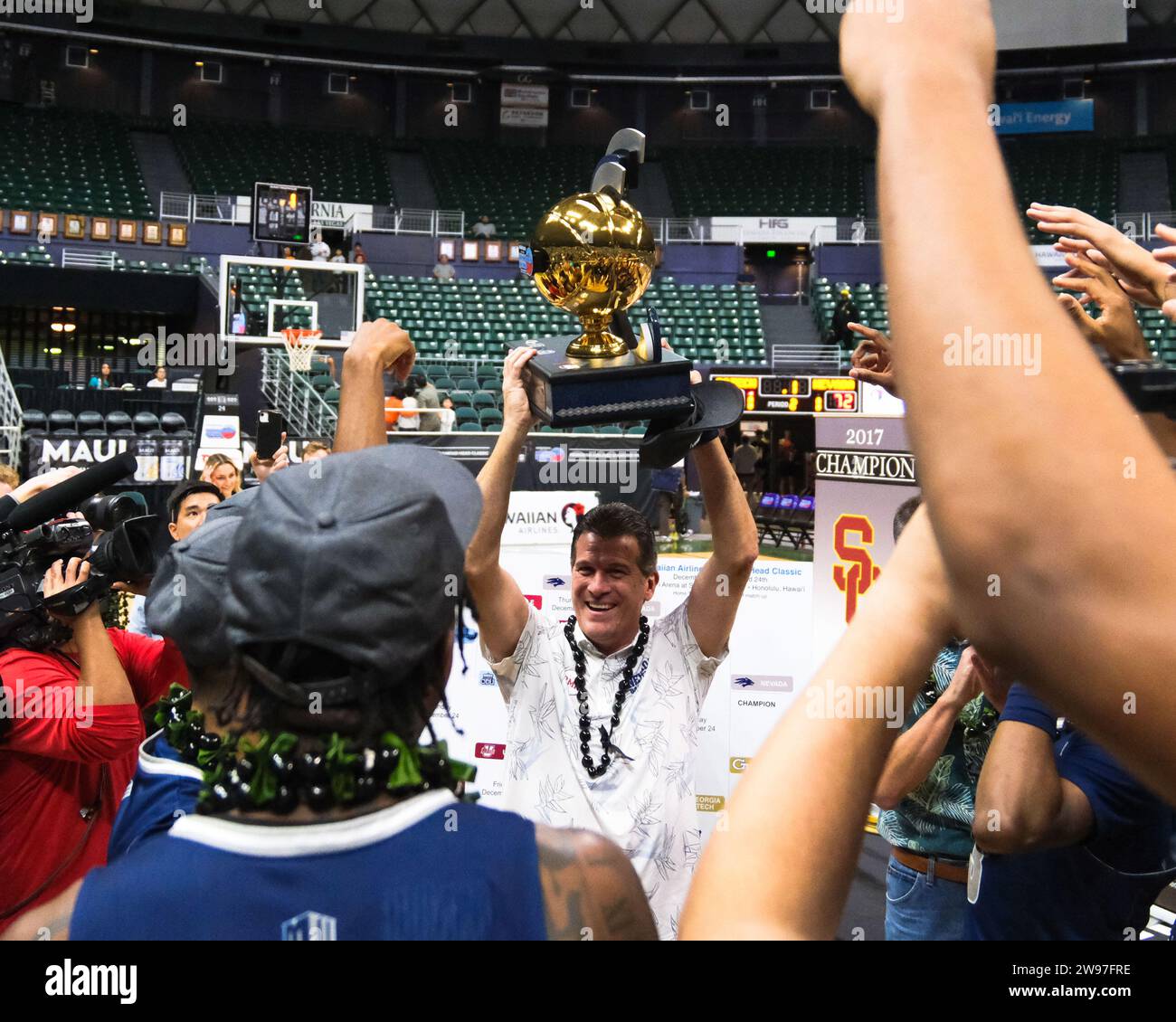 Honolulu, Hawaii, USA. 24th Dec, 2023. Nevada Head Coach Steve Alford ...