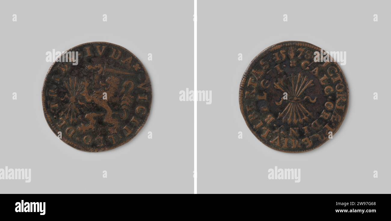 Calculation medal from Antwerp for the Dutch States on the Union of ...