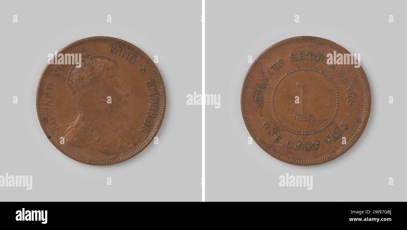 Cent from the Straits Settlements of Edward VII, 1903 ,, 1903 coin ...