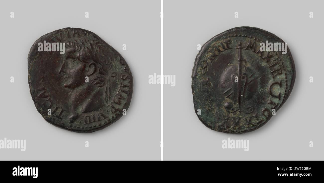 As from the Roman Empire of Tiberius, 14-37 ,, 34 - 36 coin Bronze ash ...