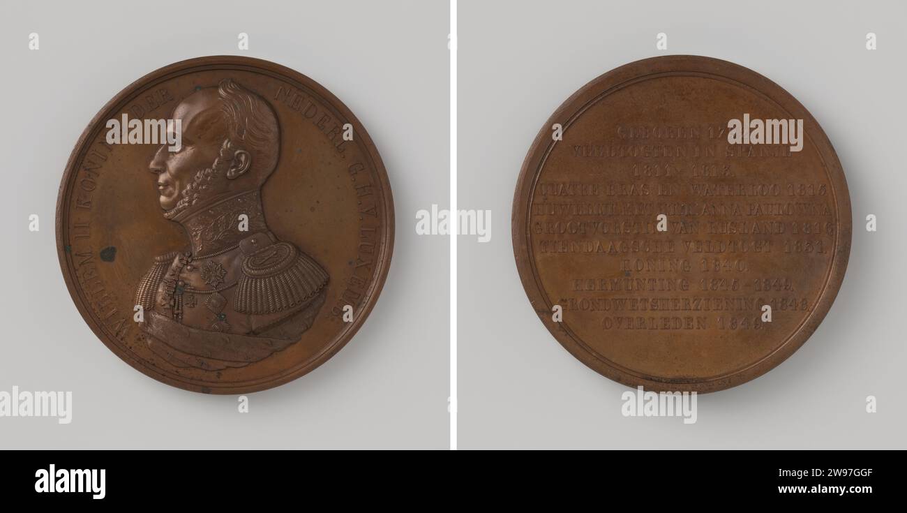 Death of King William II 1849, Johannes Petrus Schouberg, 1849 history ...