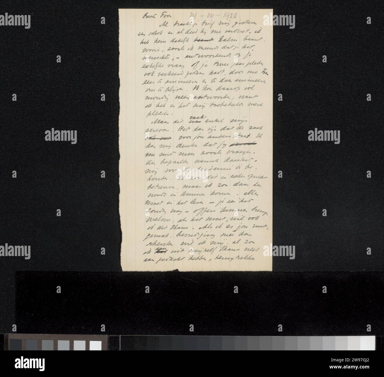 Letter to Antoon Derkinderen, Jan Veth, 1874 - 1925 letter Letter dated ...