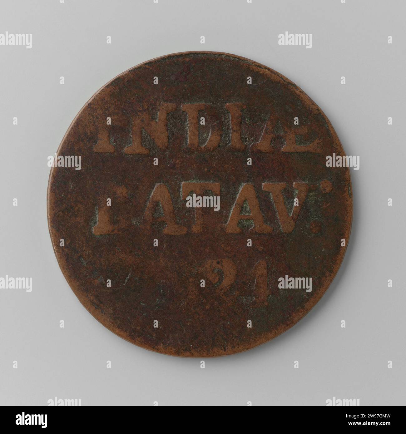 ½ penny of the Dutch East Indies, 1824, William I (King of the ...