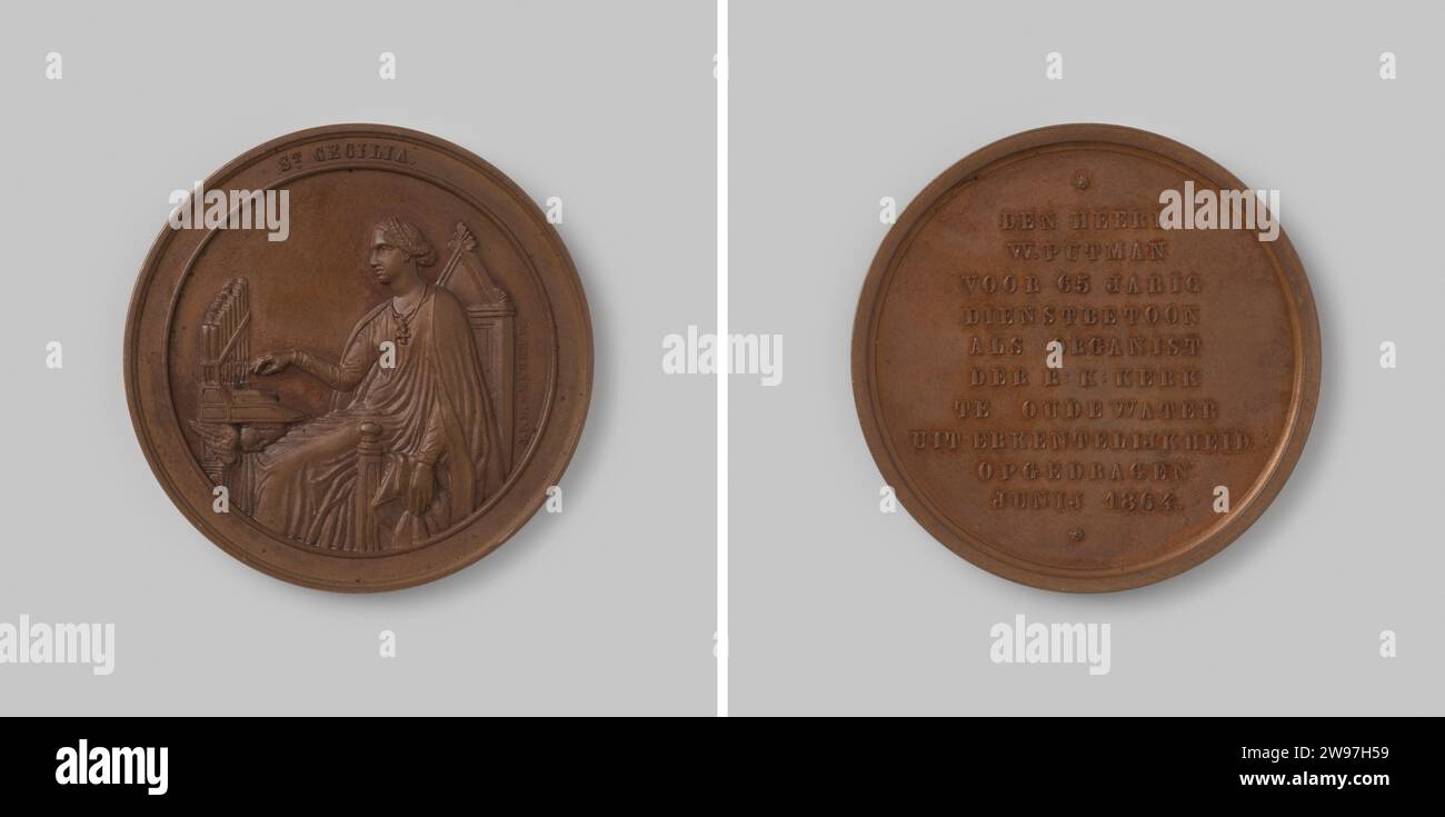 W. Putman sixty -five years organist in Oudewater 1864, Johan Philip ...