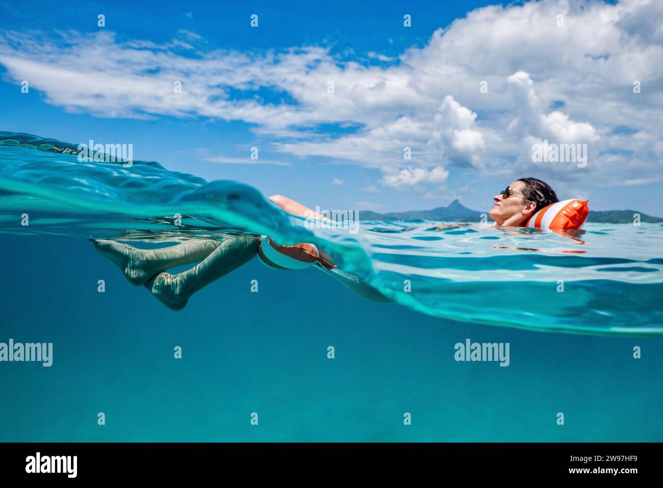 Apnea in the Mayotte lagoon Indian Ocean Stock Photo - Alamy