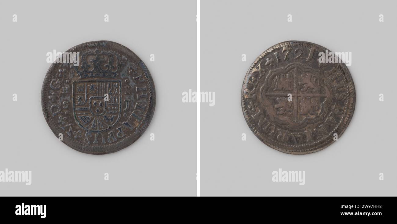 Real (de Plata) from Spain from King Philips V, 1721 ,, 1721 coin ...