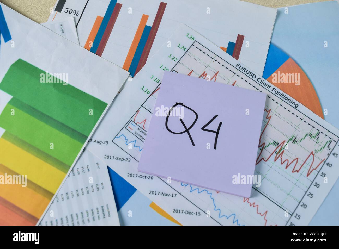 Concept of Q4 - 4th Quarter Period write on sticky notes isolated on ...