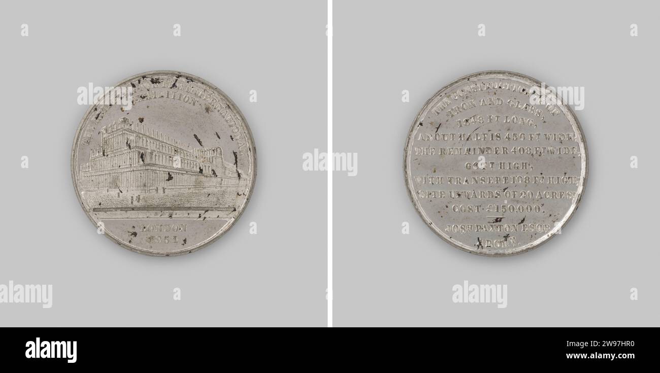Construction of the Crystal Palace for the international exhibition of ...