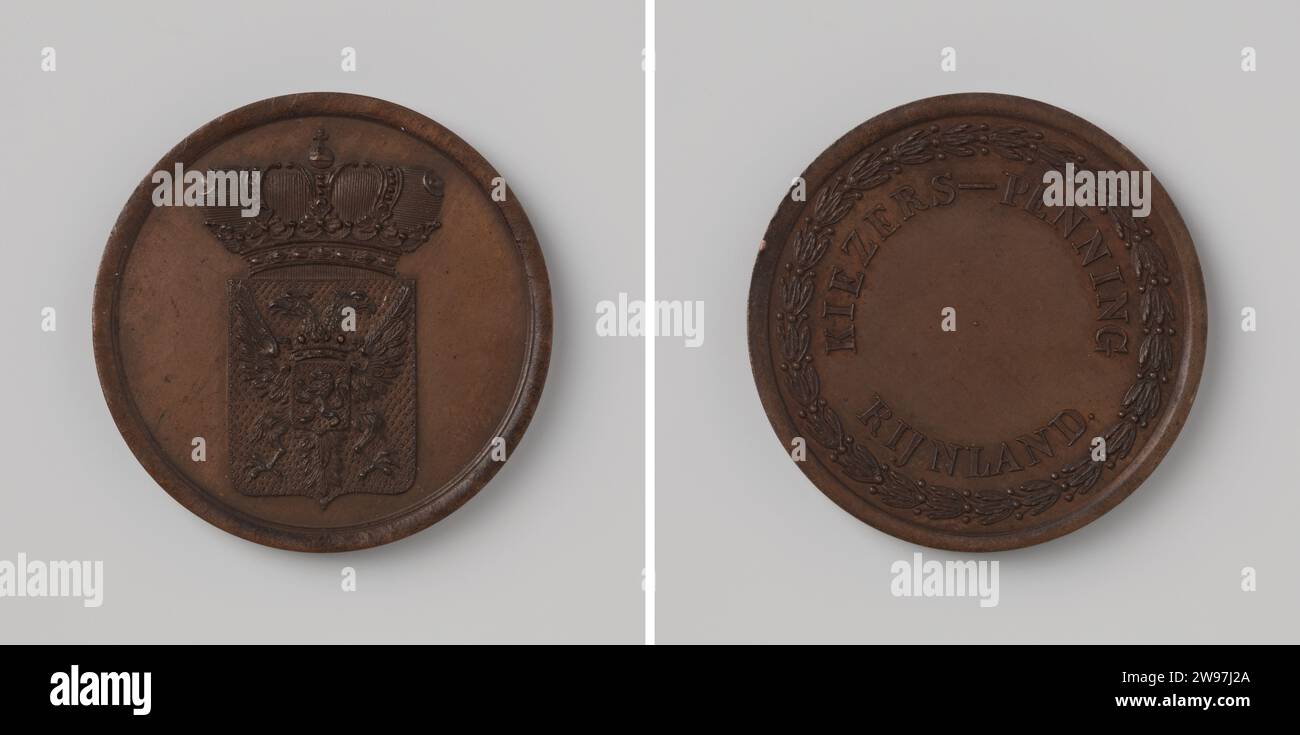 Election of the head-ashes of the Rijnland Water Board, a medal handed ...