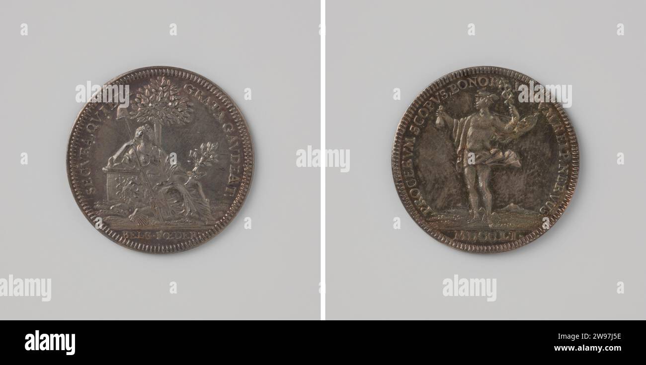 New Year's Esning 1751, Johan George Holtzhey, 1750 history medal ...