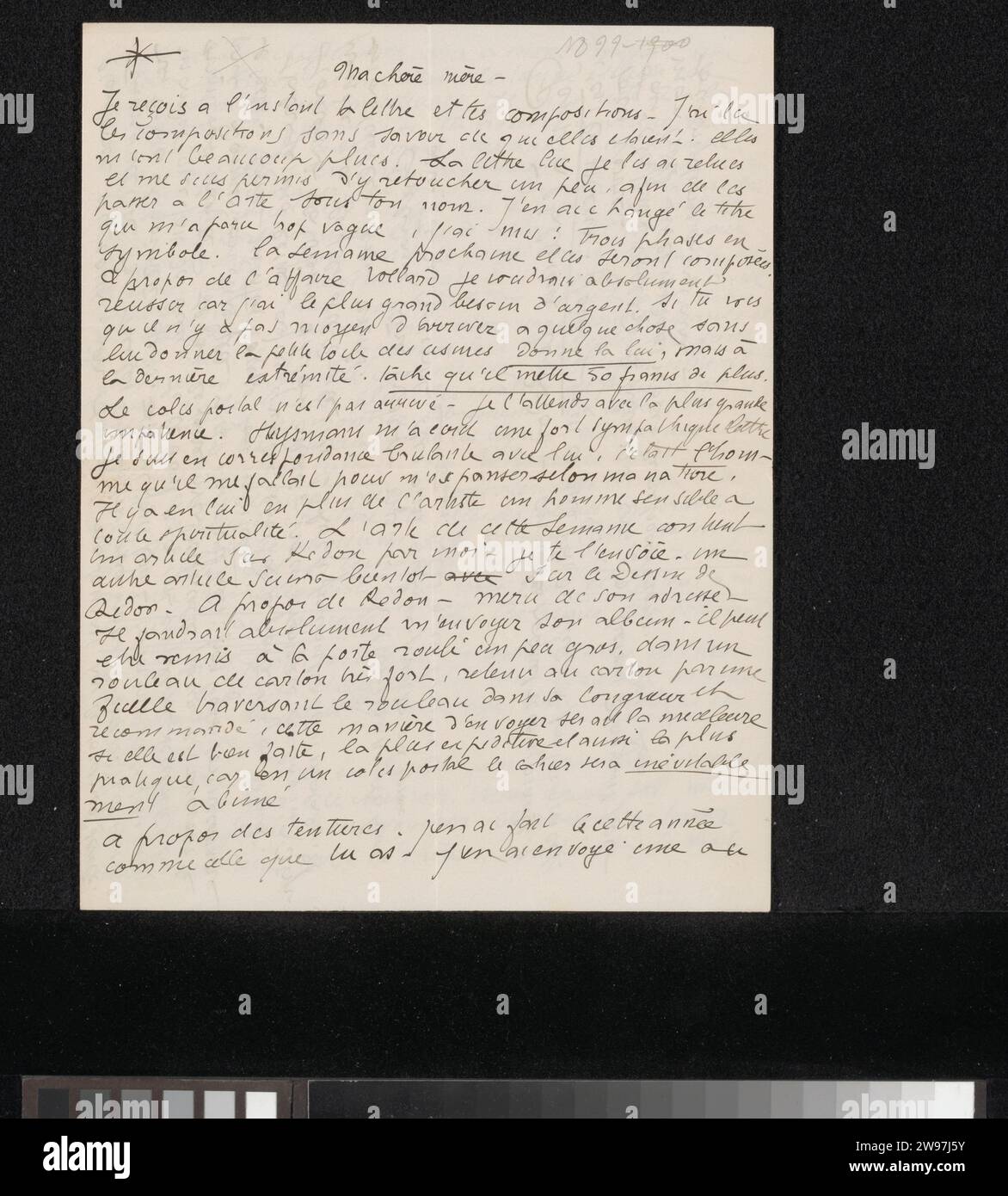 Brief Aan Héloïse Bernard-Bodin, Émile Bernard, 1899 letter Letter ...