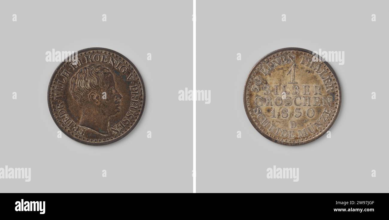 Silbergroschen from Prussia by Friedrich Wilhelm III, 1830 ,, 1830 coin ...