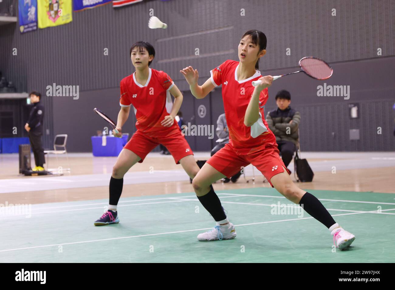 Musashino Forest Sport Plaza, Tokyo, Japan. 25th Dec, 2023. Maya Taguchi & Tomoka Miyazaki ...