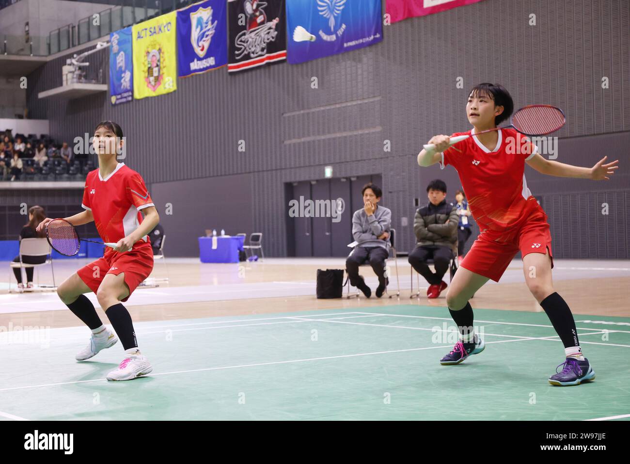 Musashino Forest Sport Plaza, Tokyo, Japan. 25th Dec, 2023. Maya Taguchi & Tomoka Miyazaki ...