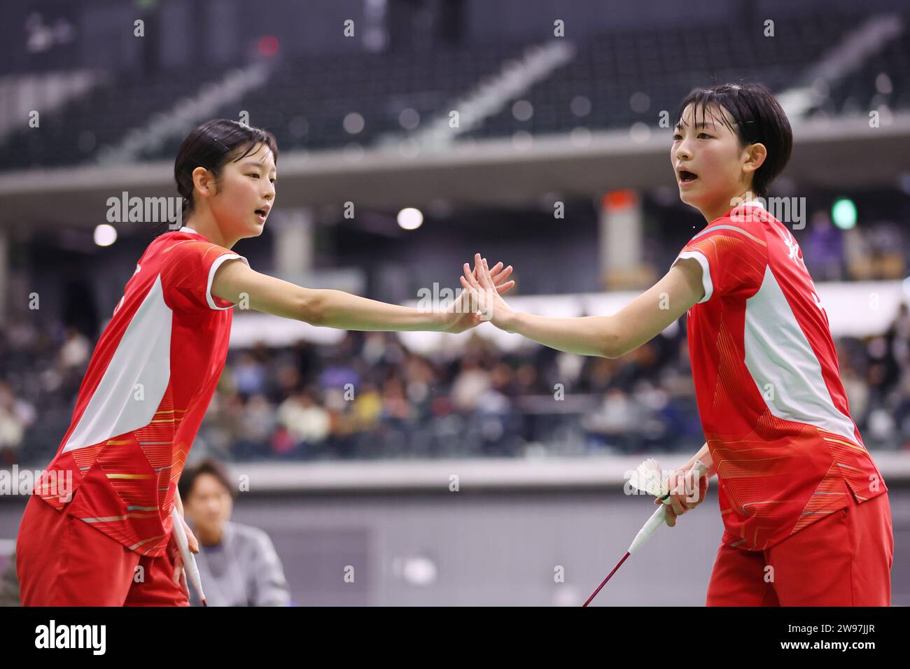 Musashino Forest Sport Plaza, Tokyo, Japan. 25th Dec, 2023. Maya Taguchi & Tomoka Miyazaki ...