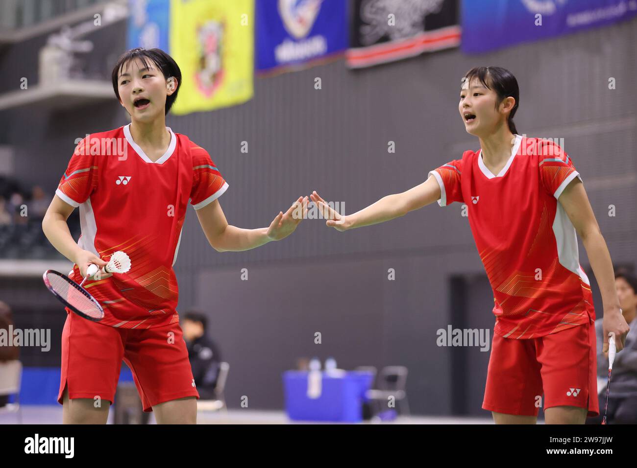 Musashino Forest Sport Plaza, Tokyo, Japan. 25th Dec, 2023. Maya Taguchi & Tomoka Miyazaki ...