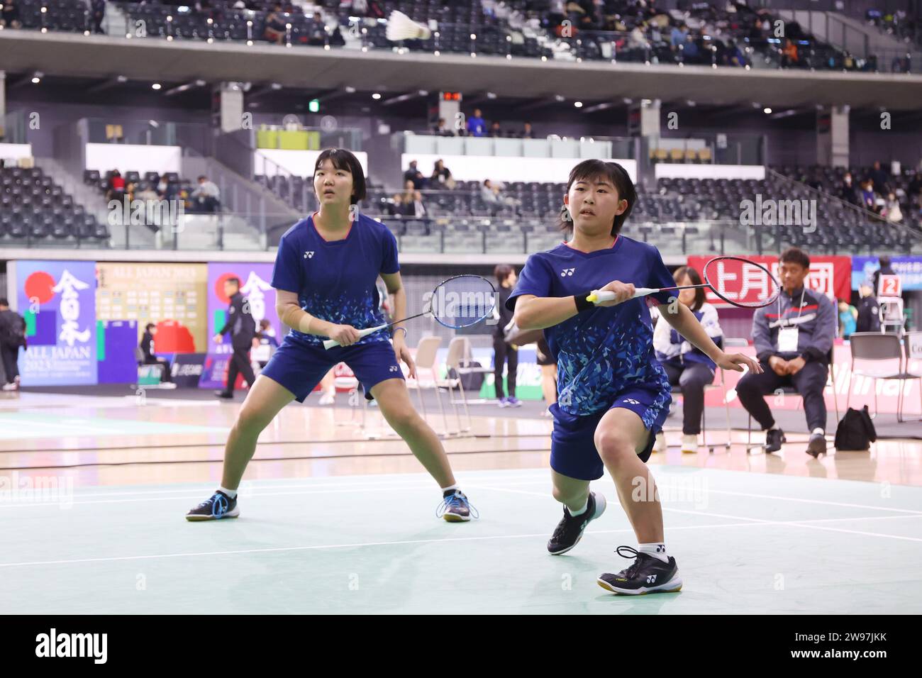 Musashino Forest Sport Plaza, Tokyo, Japan. 25th Dec, 2023. Sora Hatakeyama & Hana Mizoo ...
