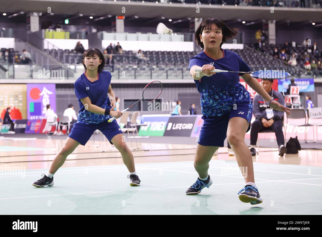 Musashino Forest Sport Plaza, Tokyo, Japan. 25th Dec, 2023. Sora Hatakeyama & Hana Mizoo ...