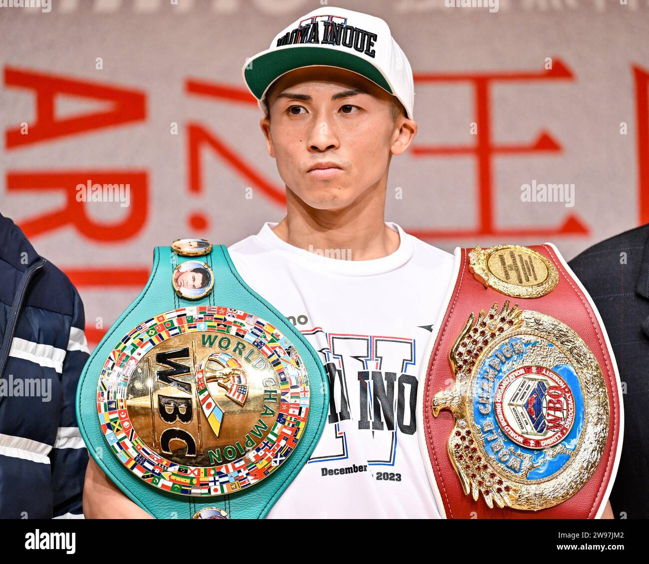 Naoya Inoue, WBC and WBO super bantamweight champion of Japan attends a press conference in ...