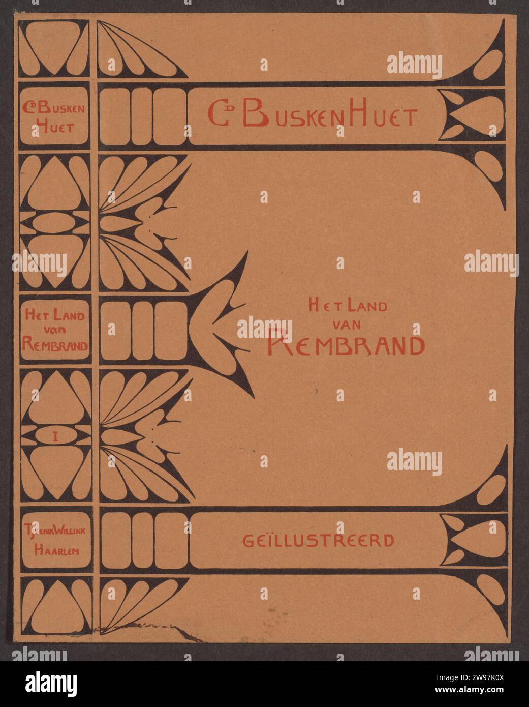 Band design for: CD. Busken Huet, the land of Rembrand, dl. 1, 1898 ...