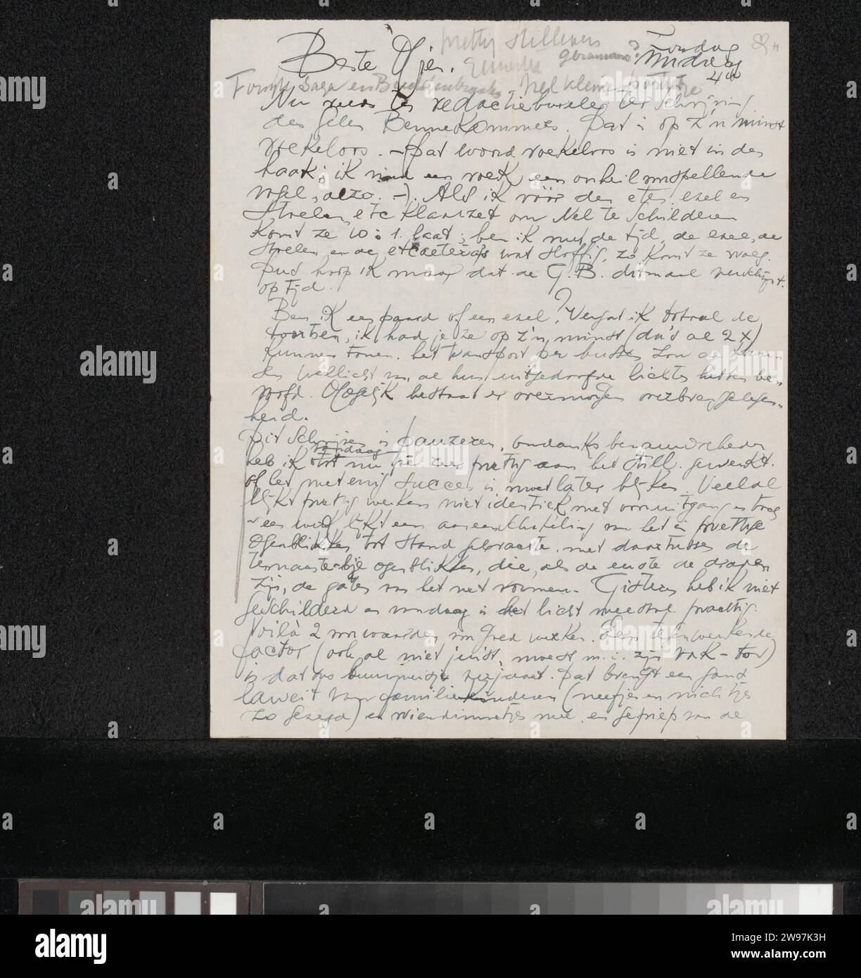 Letter to Mien Cambier van Nooten, Dick Ket, 1912 - 1940 letter paper ...