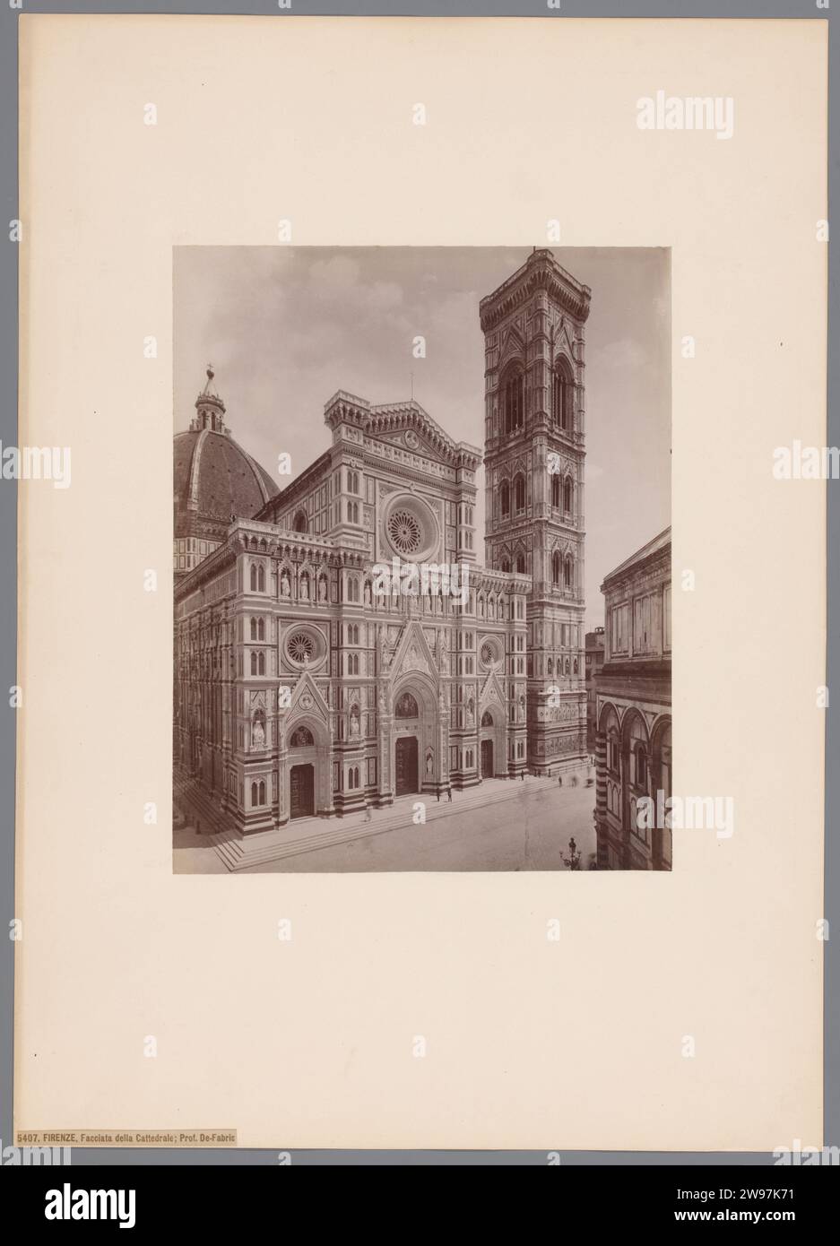 Portal and Campanile of the Cathedral of Florence, Italy, Giacomo Brogi ...