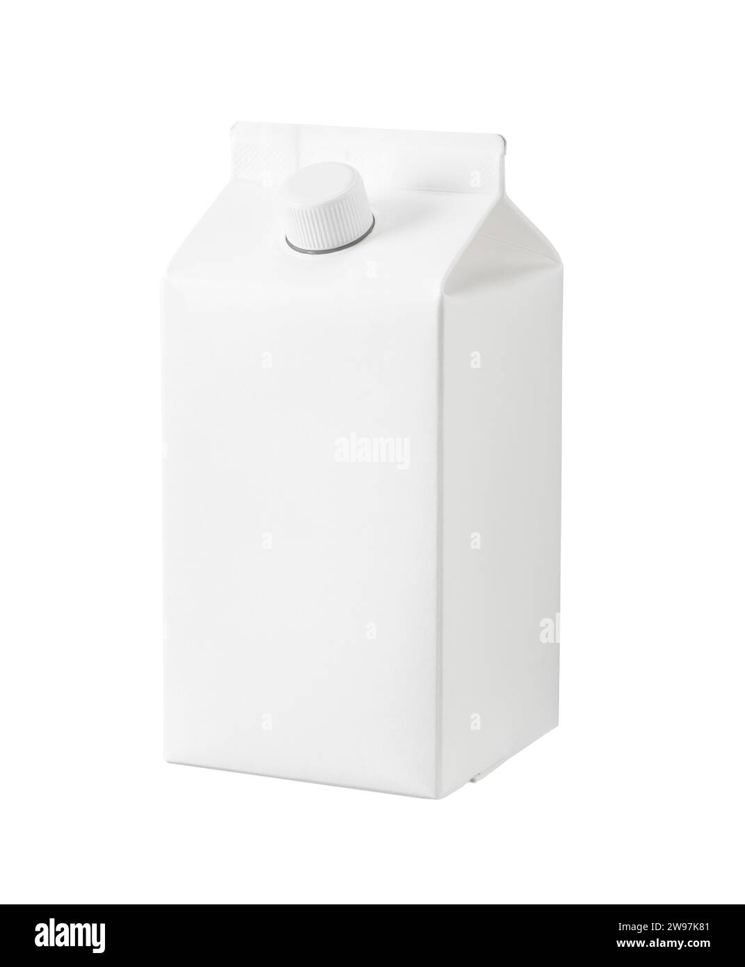 Blank package of milk isolated on white background Stock Photo - Alamy