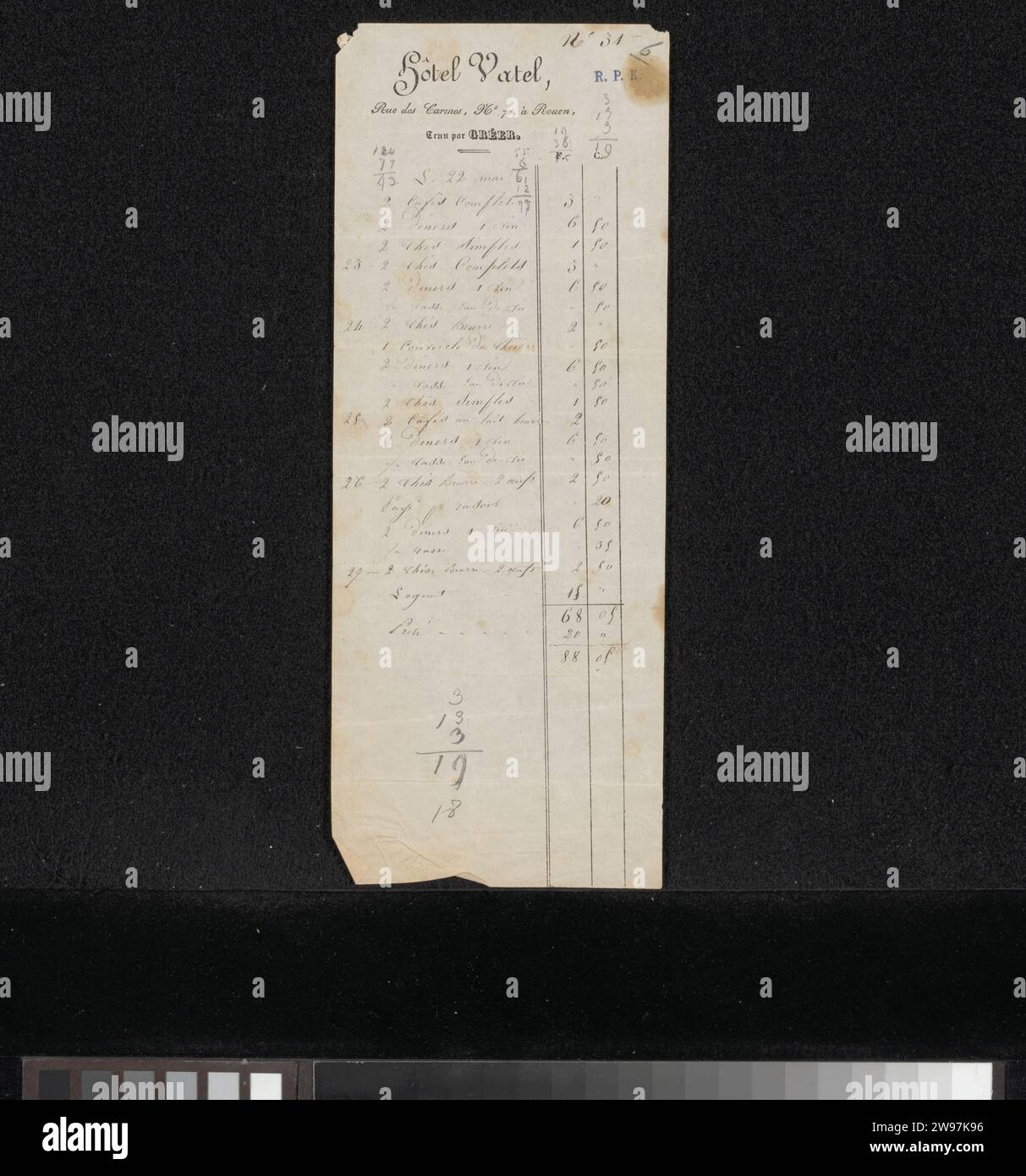 Account for Huib van Hove BZ, Anonymous, 1824 - 1864 paper. ink writing ...