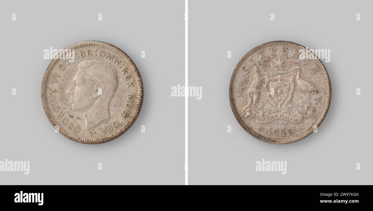 6 Pence from Australia by King George VI, 1943 ,, 1943 coin Silver coin ...