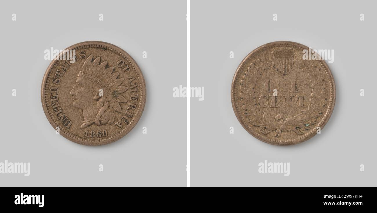Cents from the United States of America, 1860 ,, 1860 coin Copper ...