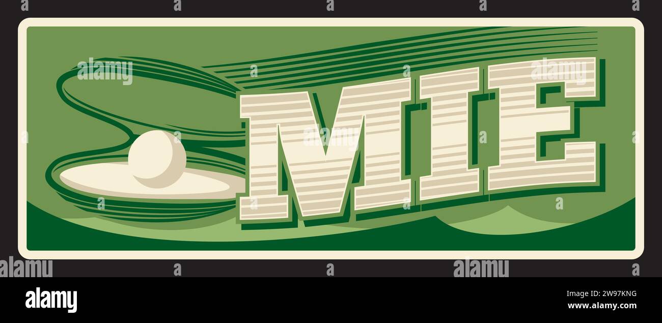 Mie Japan prefecture tin vector plate Japanese region old plate with ...