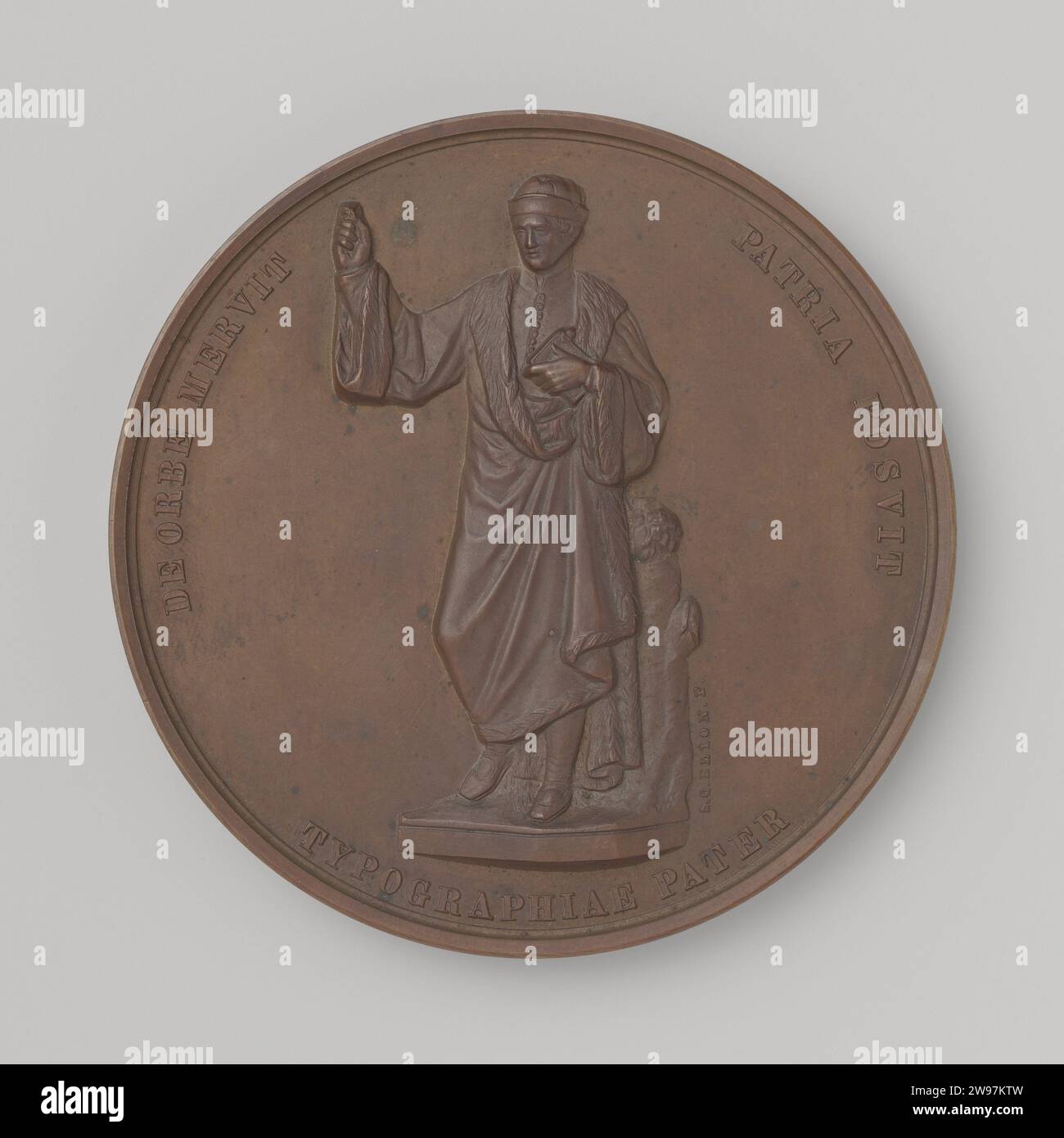 Erection of a statue of Laurens Jansz Coster, Samuel Cohen Elion, 1856 ...