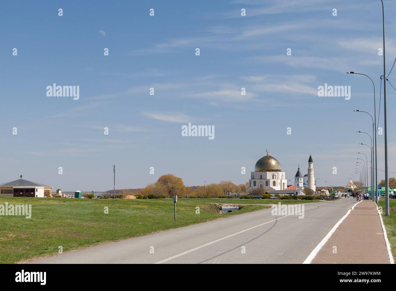 Landscape with the road to the Quran Museum at Bolgar State Historical ...