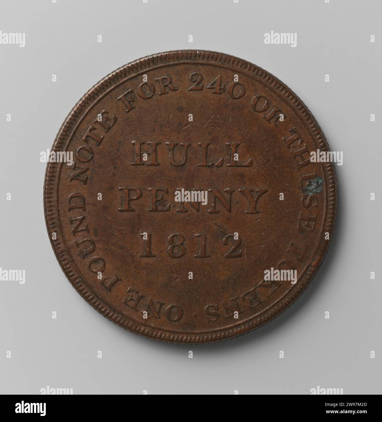Token for a Penny from Hull, England, 1812 ,, 1812 coin Copper private ...