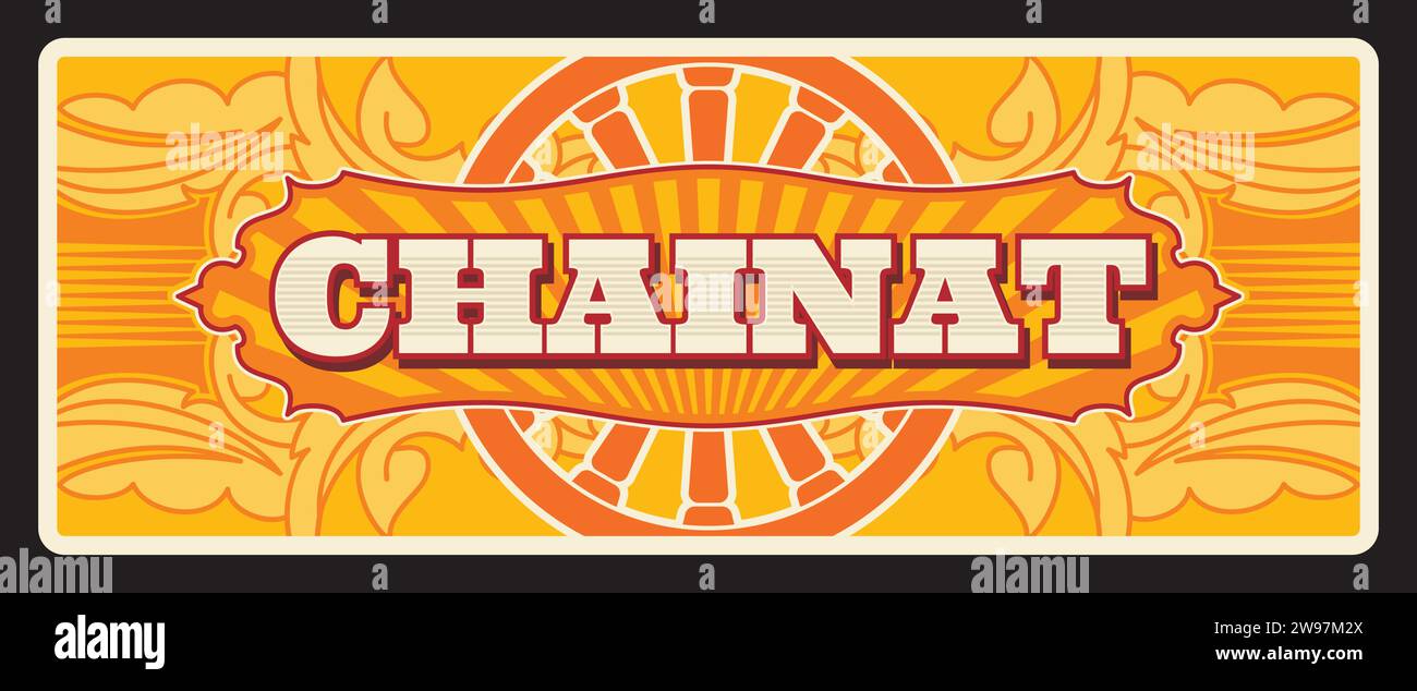 Chainat province Thailand changwat travel plate and sticker. Thailand ...