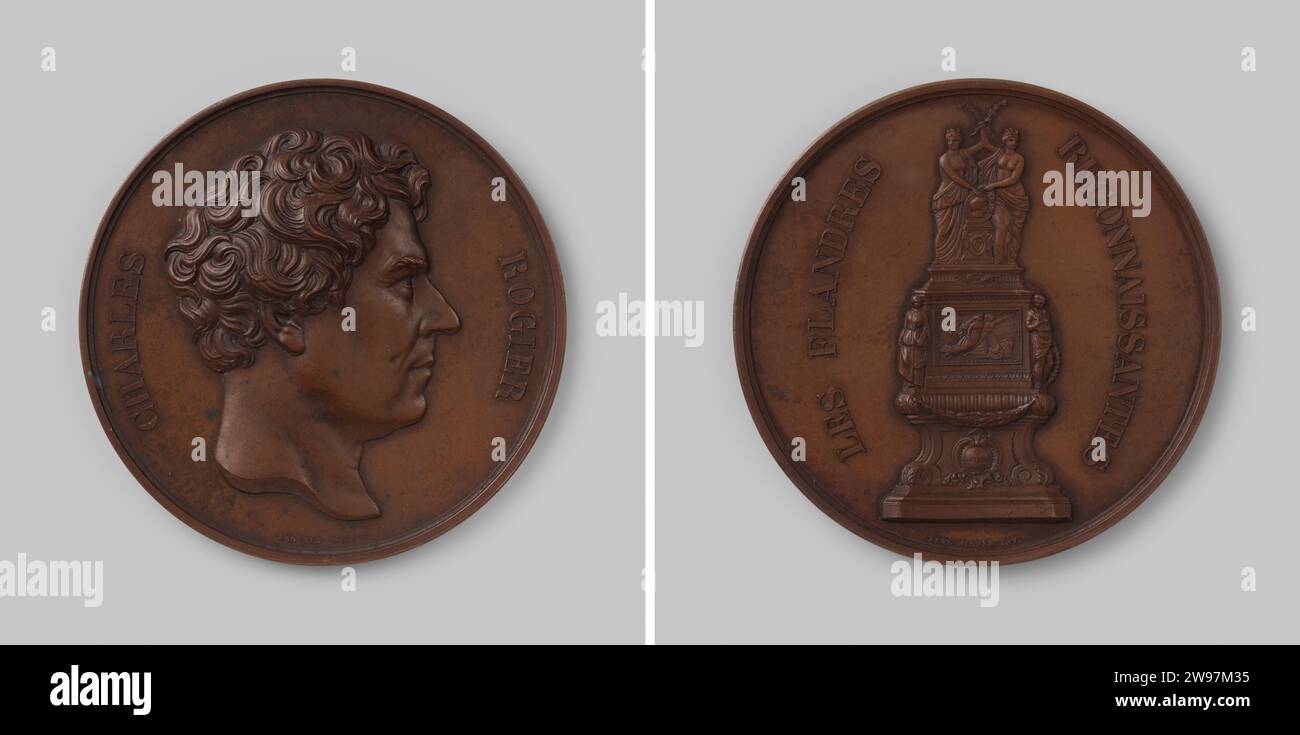 Establishment of a statue for Charles Rogier, Leopold Wiener, 1872 ...