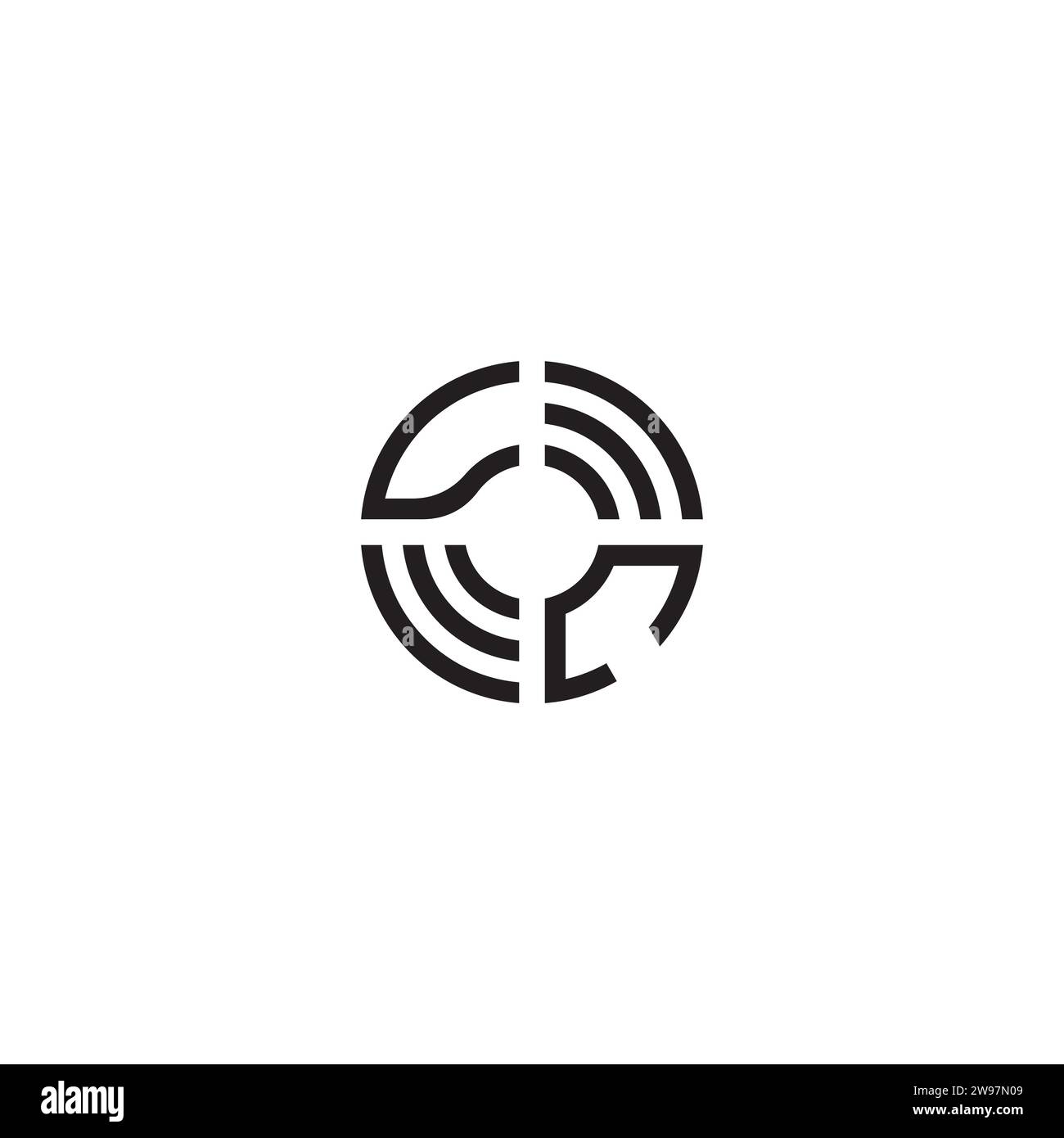CV circle initial logo concept in high quality professional design that ...