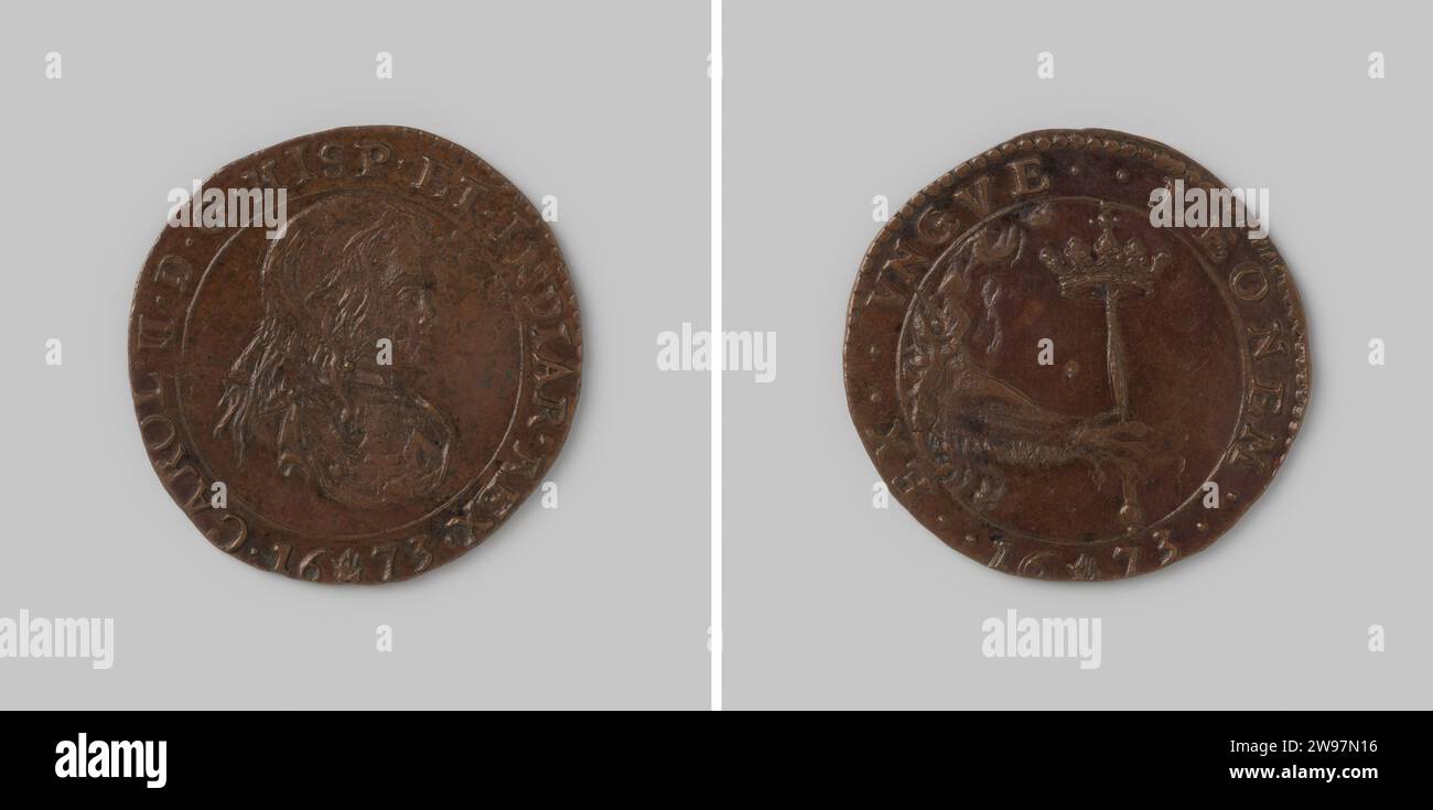 Calculation medal from Antwerp on the declaration of war of France 1673 ...